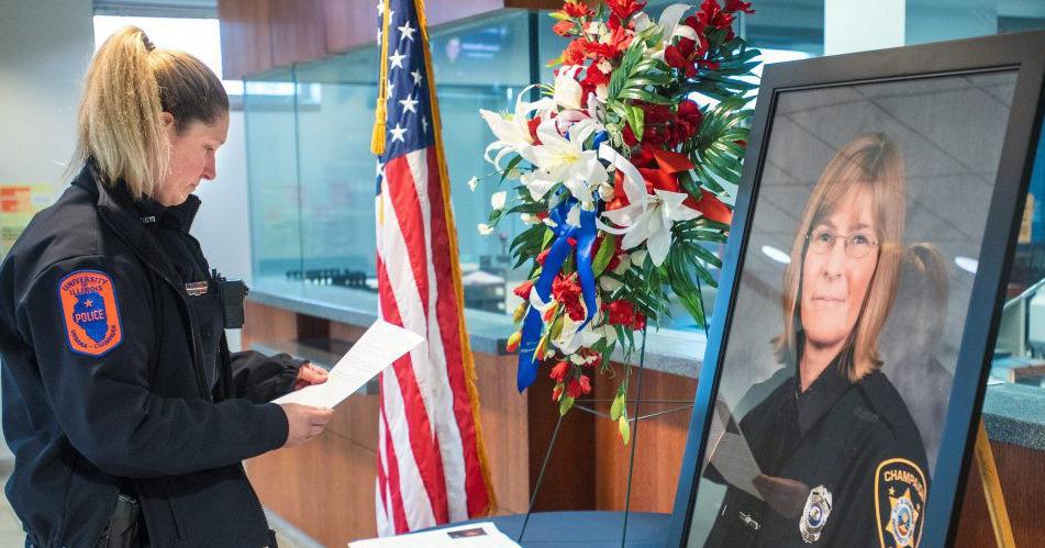 Touching tribute ahead of officer's services | Courts-police-fire ...