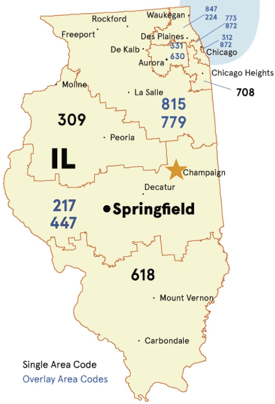 217 Area Code Map 217 Area Code Map