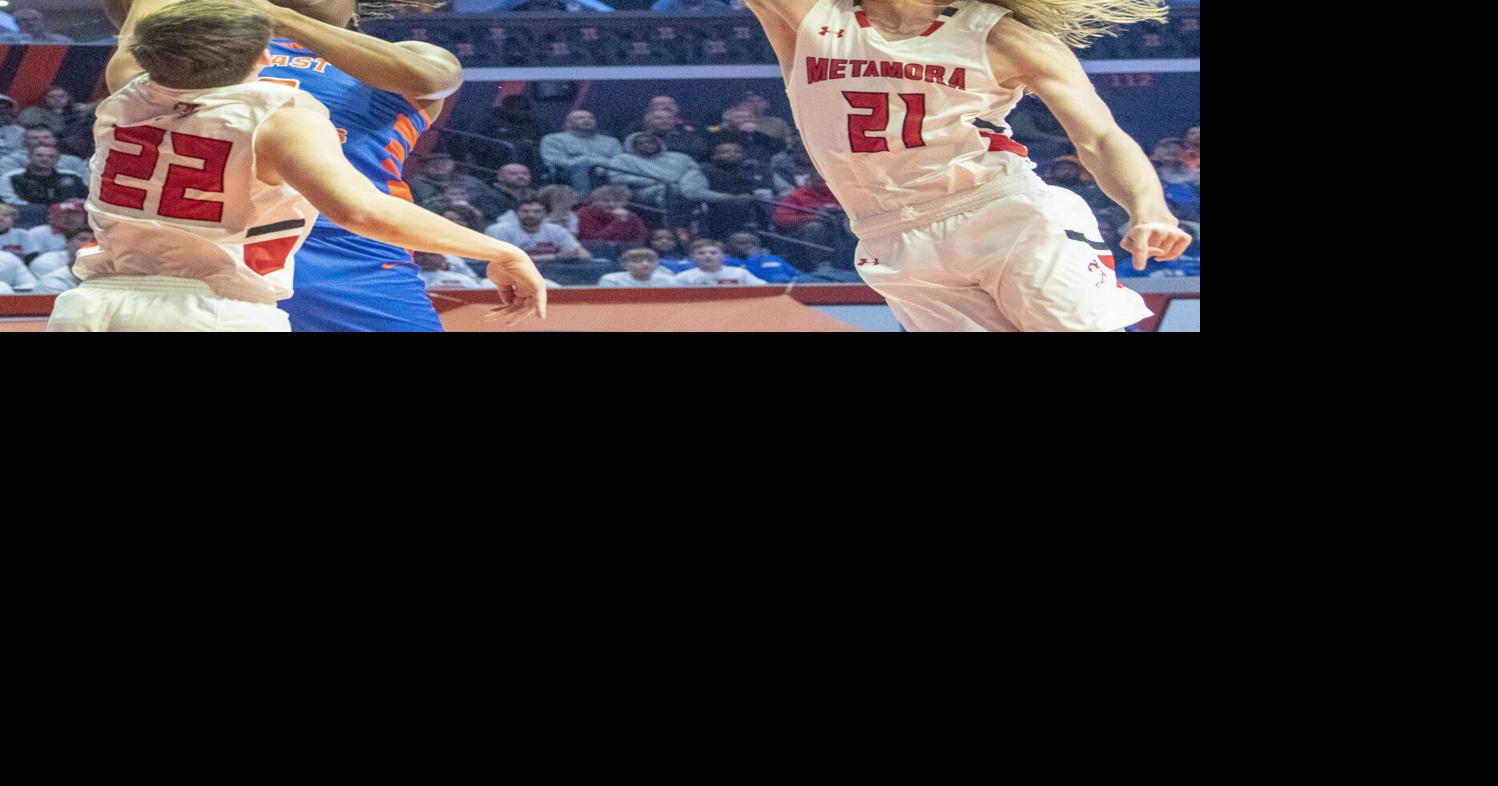 3A boys' basketball state semifinal recap: Metamora 50, East St. Louis ...