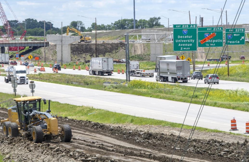 I-57/I-74 interchange work progressing, but deluges didn't help ...