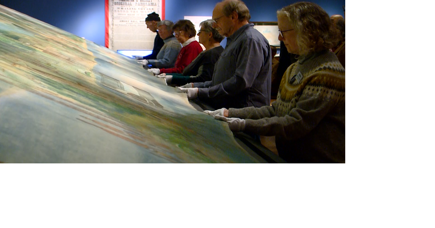 Rare glimpse at massive whale voyage painting in Winona museum | Winona ...