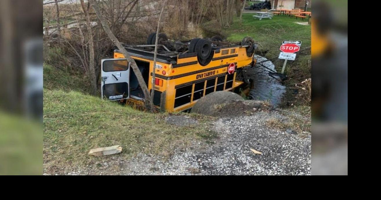 School bus fails to yield, crashes into pond | Wisconsin News ...