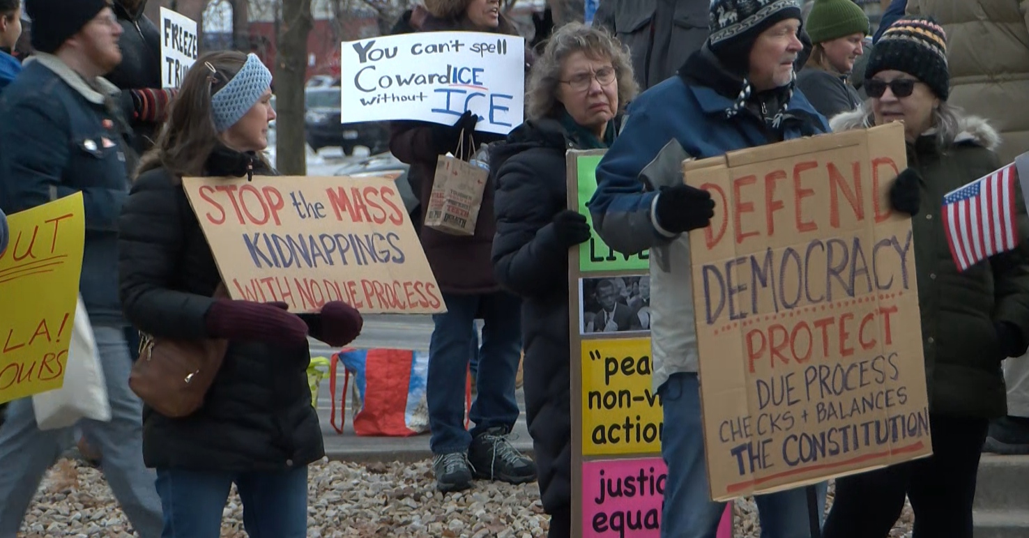 Local protesters gather on Sunday for La Crosse's "no blood for oil ...