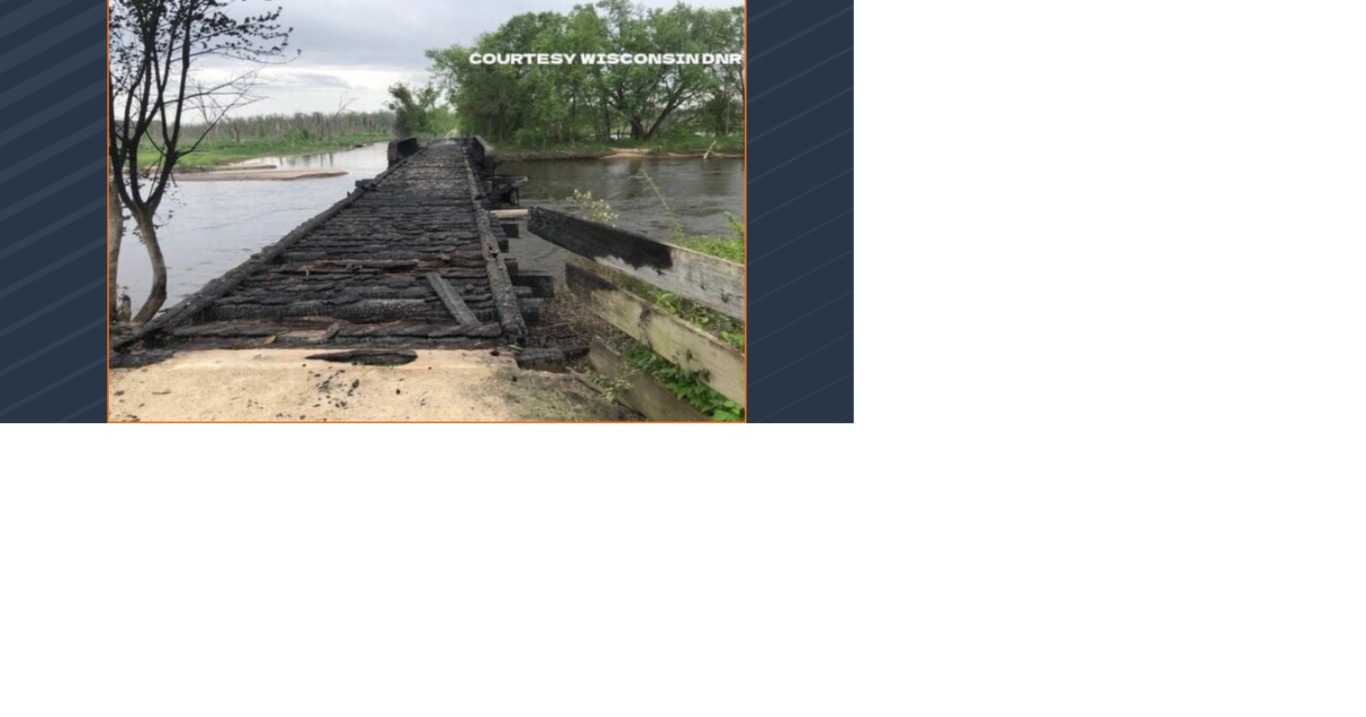 DNR seeking tips on Tank Creek Bridge fire | Local News | news8000.com