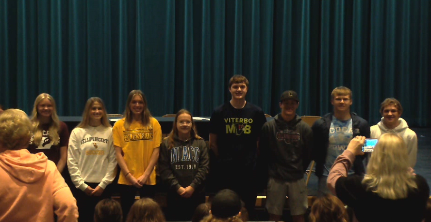 9 Warriors sign their Letters of Intent at Caledonia High School ...