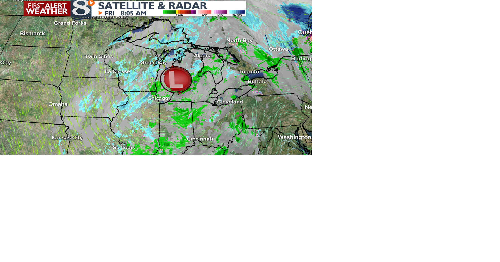 Mainly Cloudy & Breezy, Spotty Snow Possible, Warmer Weekend -Derek ...