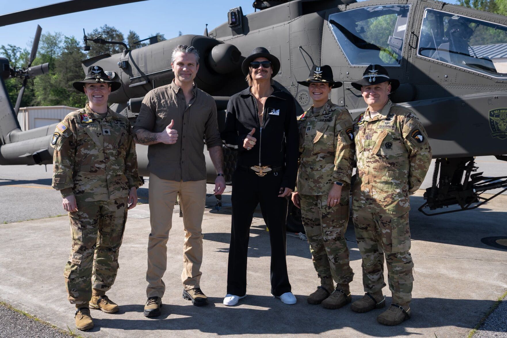 Hegseth and Kid Rock went ‘for a ride’ with Army helicopter pilots ...