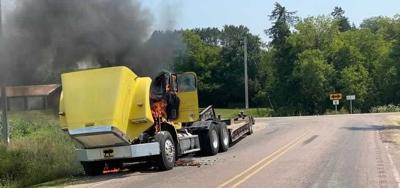 Coon Valley firefighters extinguish blaze engulfing semi-tractor cab ...