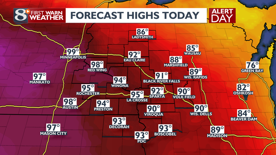 ALERT DAY: Turning Very Hot Today through Thursday | Forecast ...
