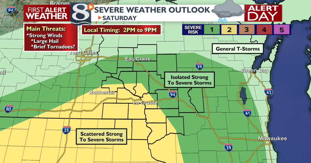 ALERT DAY: Periods of Rain & T-Storms, Some Strong PM? -Bill Graul ...