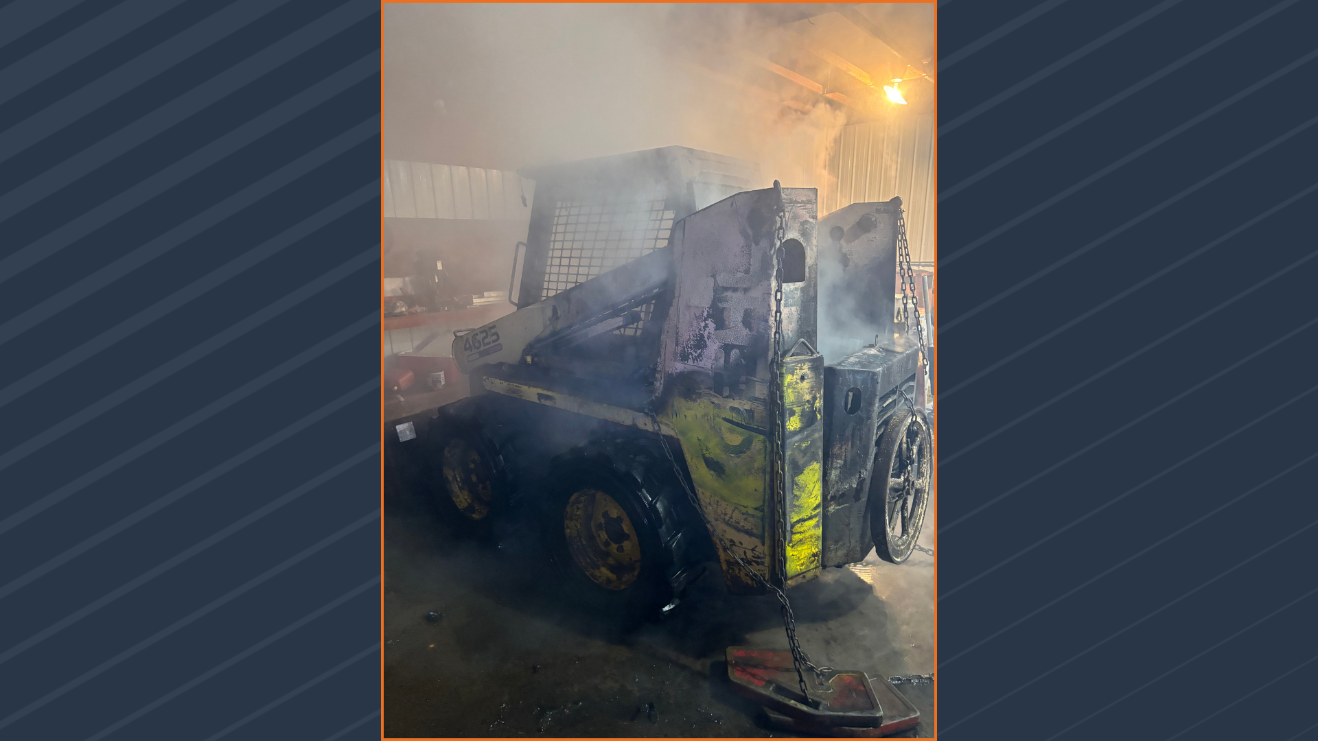 No damage to structure after skid steer fire | Local News | news8000.com