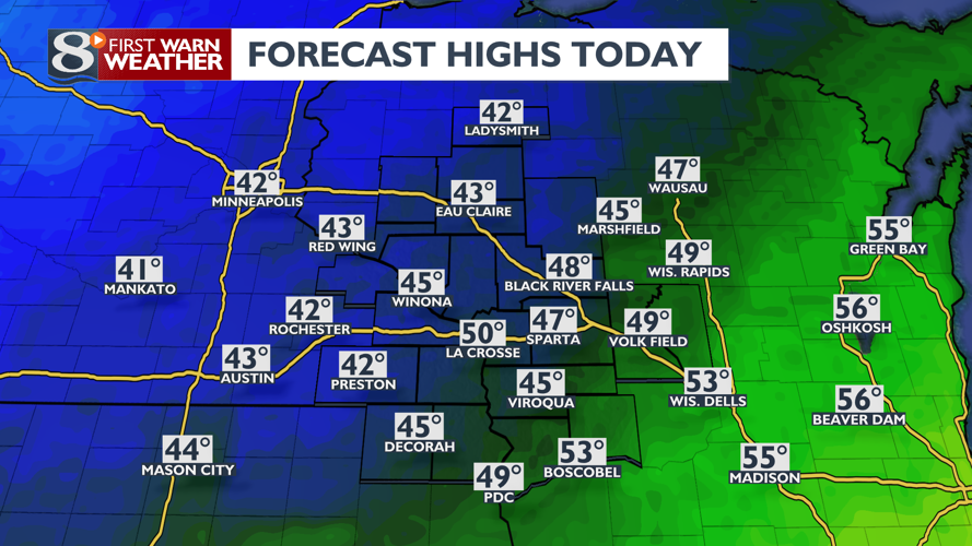 A Few Showers Possible Later Today | Forecast | news8000.com