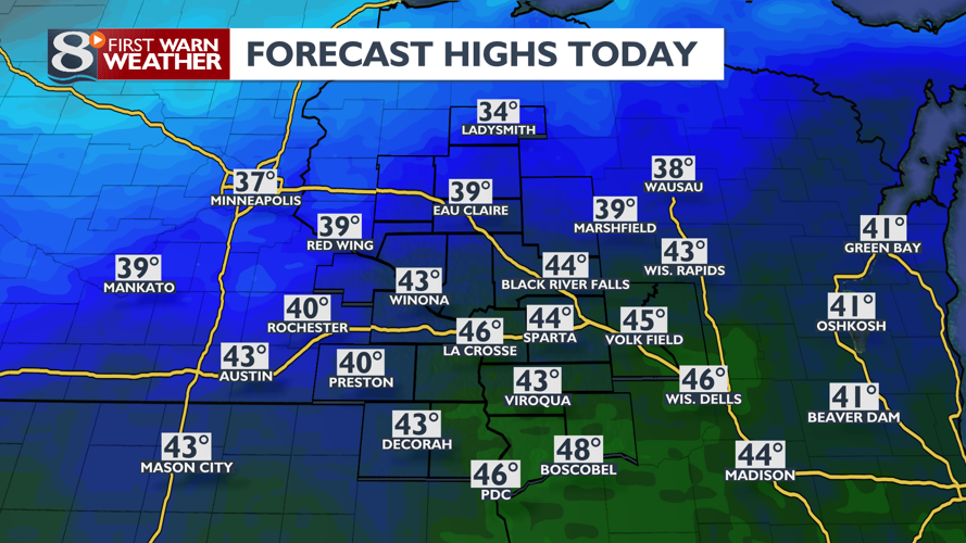Plenty of Sun with Cooler Temperatures Today. Snow Possible Tonight ...