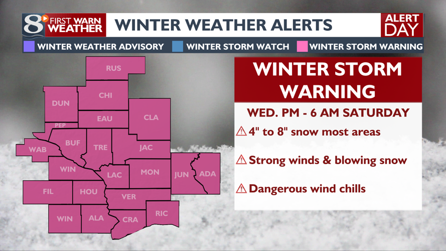 ALERT DAY Wednesday Night Through Friday Due to Winter Storm -Bill ...