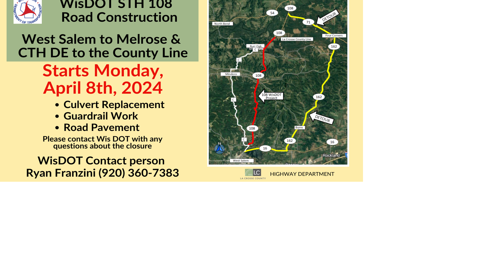 Culvert work to cause 'total road closures' on State Highway 108 in La ...