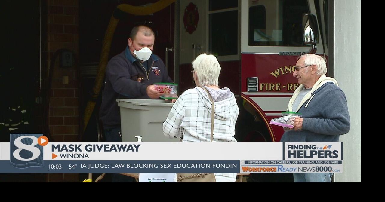 Winona Fire Department hands out 450 masks to the community ...