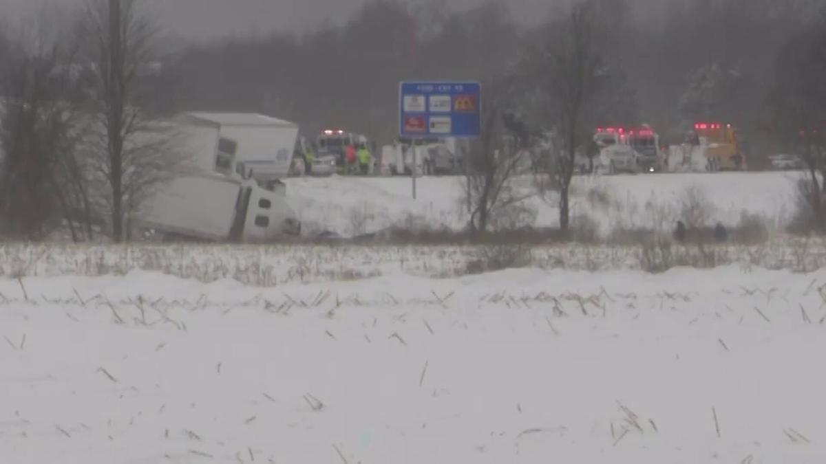 100 vehicles pile up in Michigan crash as snowstorm moves across the ...