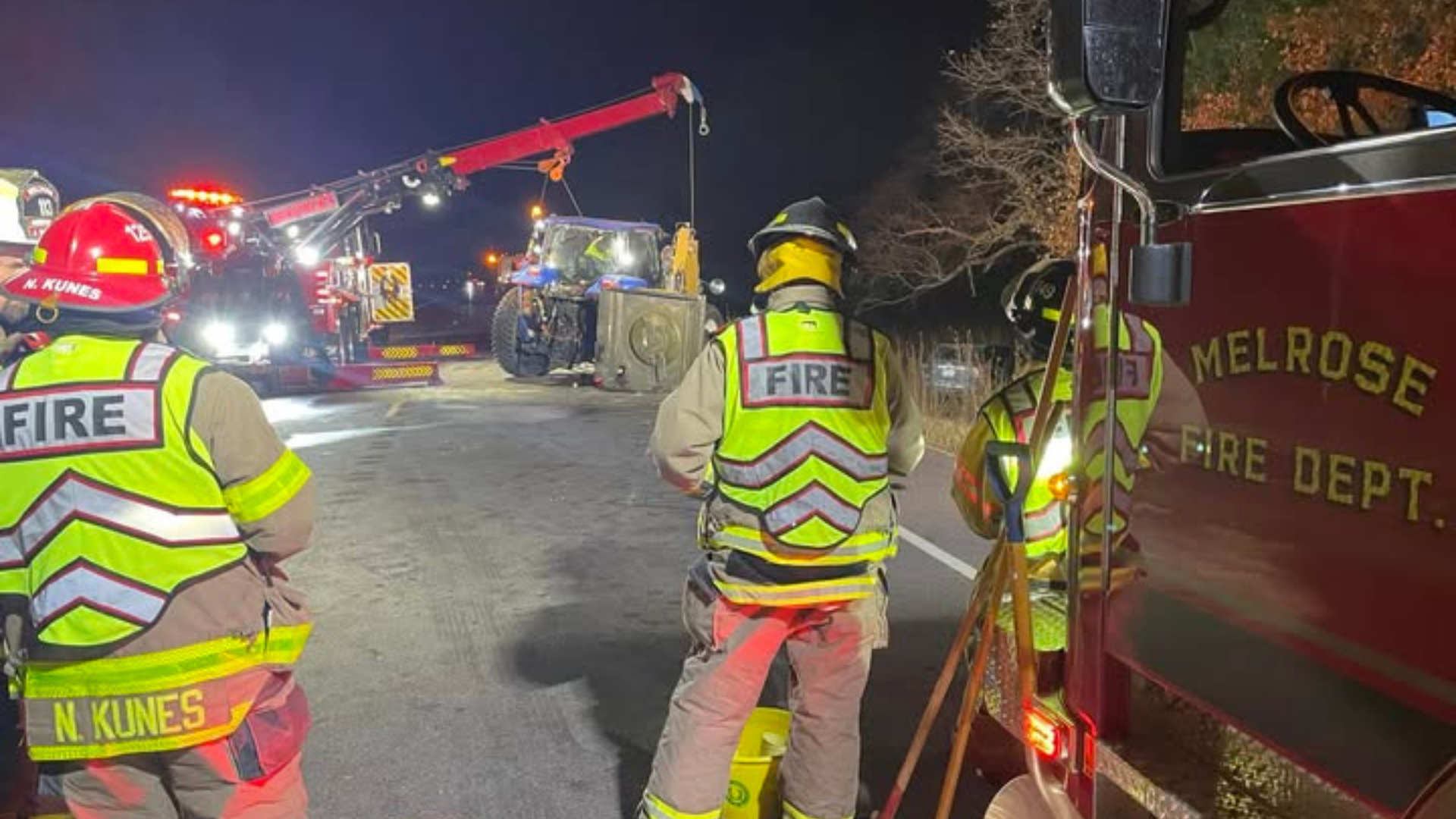 Three vehicle accident involving tractor briefly closes HWY 108 near ...