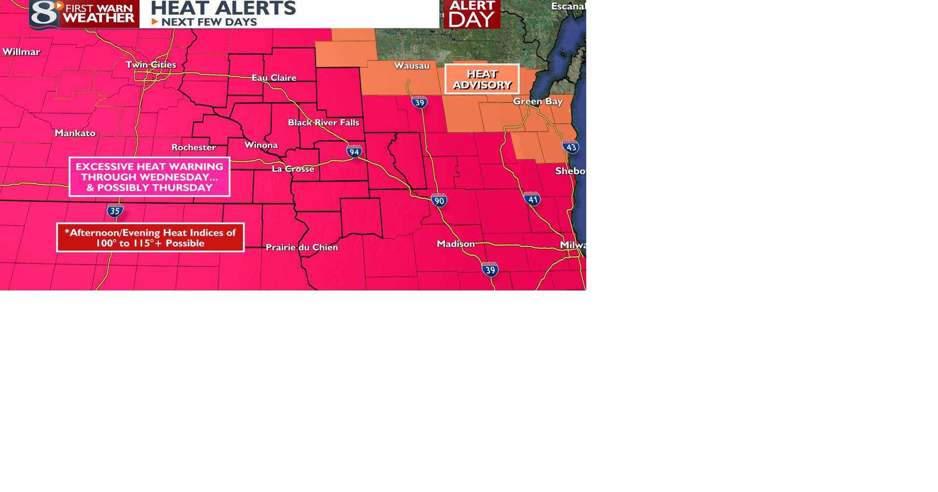 Very Mild & Muggy Tonight, Dangerous Heat on Wednesday | | news8000.com