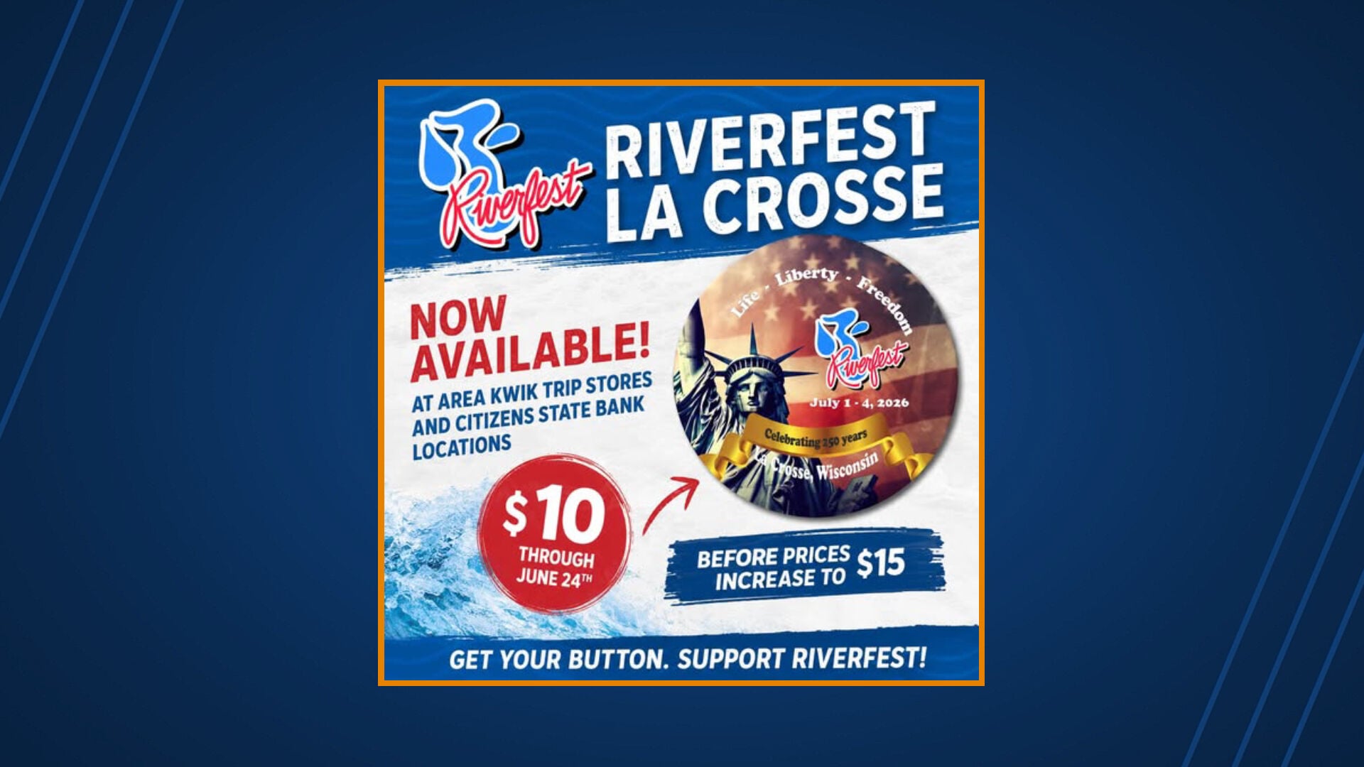 2026 Riverfest buttons on sale ahead of America's 250th birthday ...