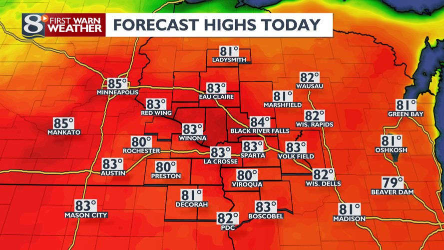 Another Sunny, Warm, and Dry Day | Forecast | news8000.com
