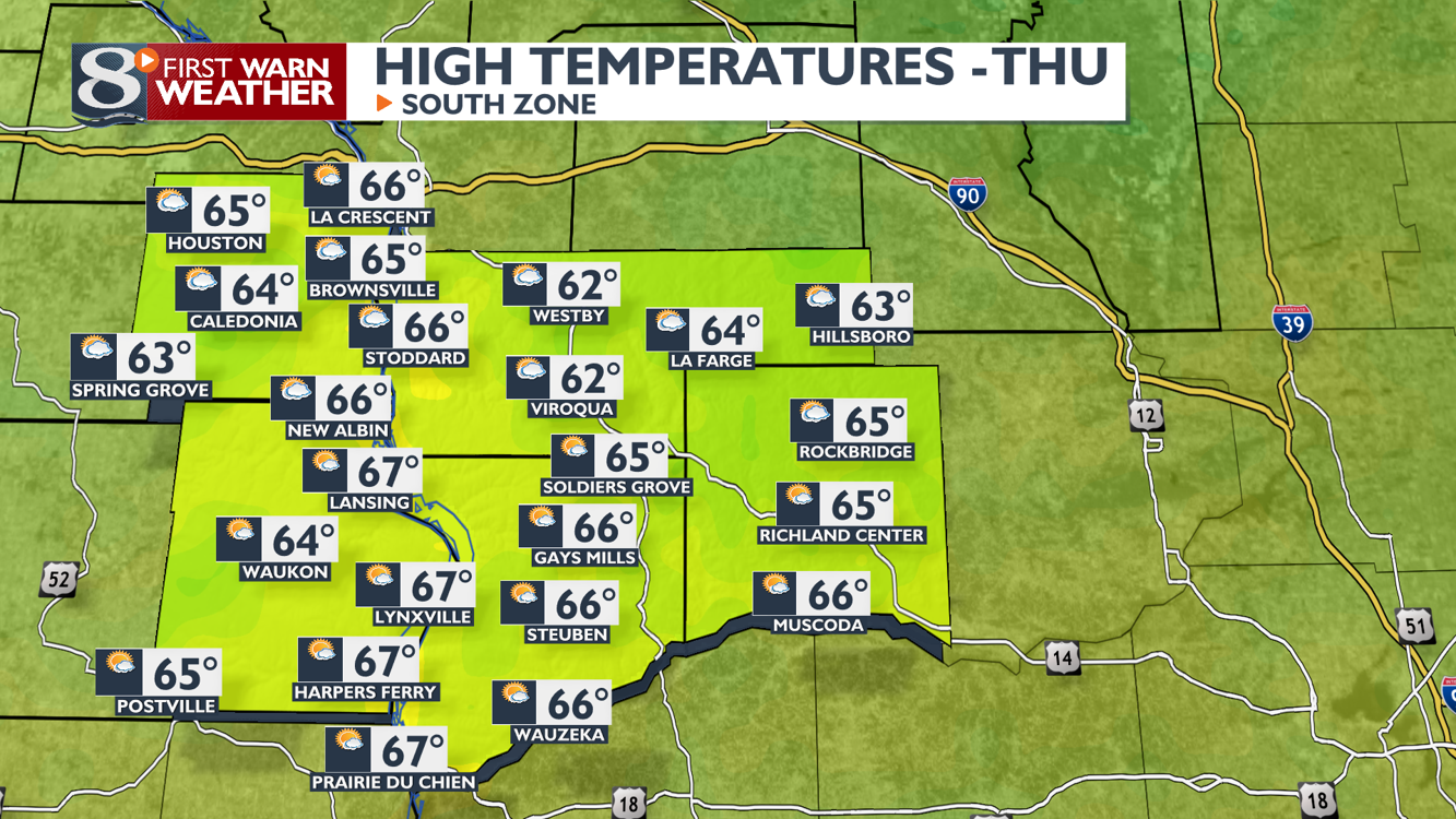 Chilly/cold start to Thursday with wet conditions by the evening ...