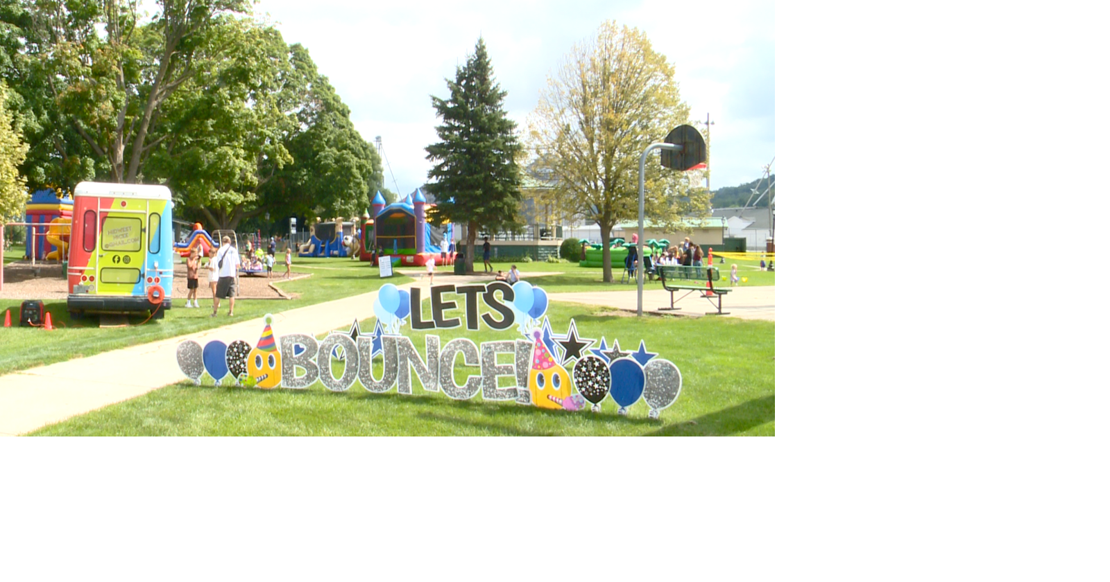 Families enjoy a day of bounce house fun at West Salem Village Park ...