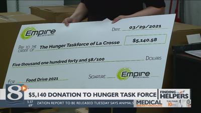 $5,140 donated to Hunger Task Force of La Crosse following food drive | Local News | news8000.com