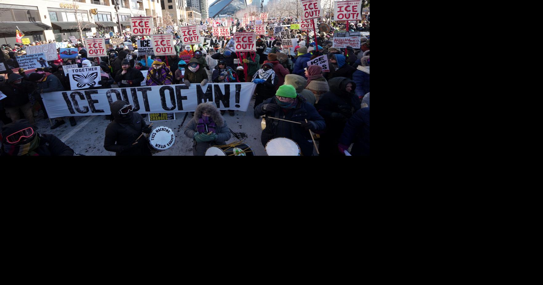 Thousands rally against immigration enforcement in subzero Minnesota ...