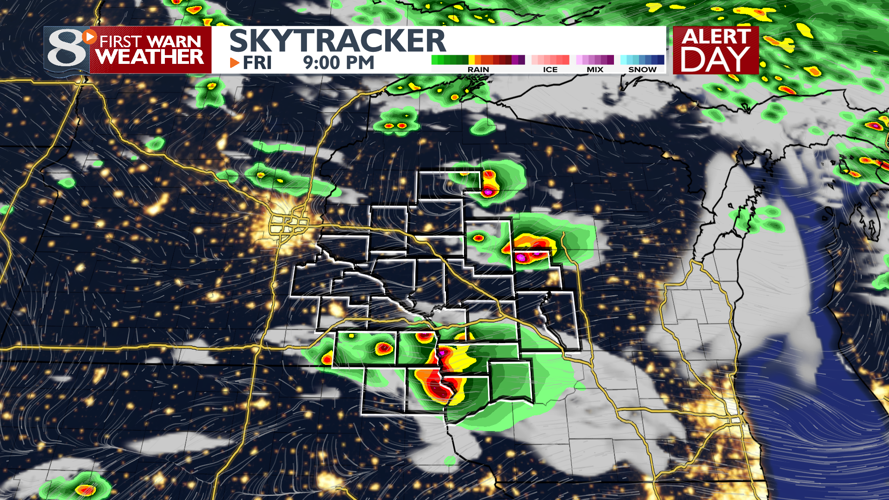 ALERT DAY: Wet Morning Conditions. Thunderstorms Possible this Evening ...