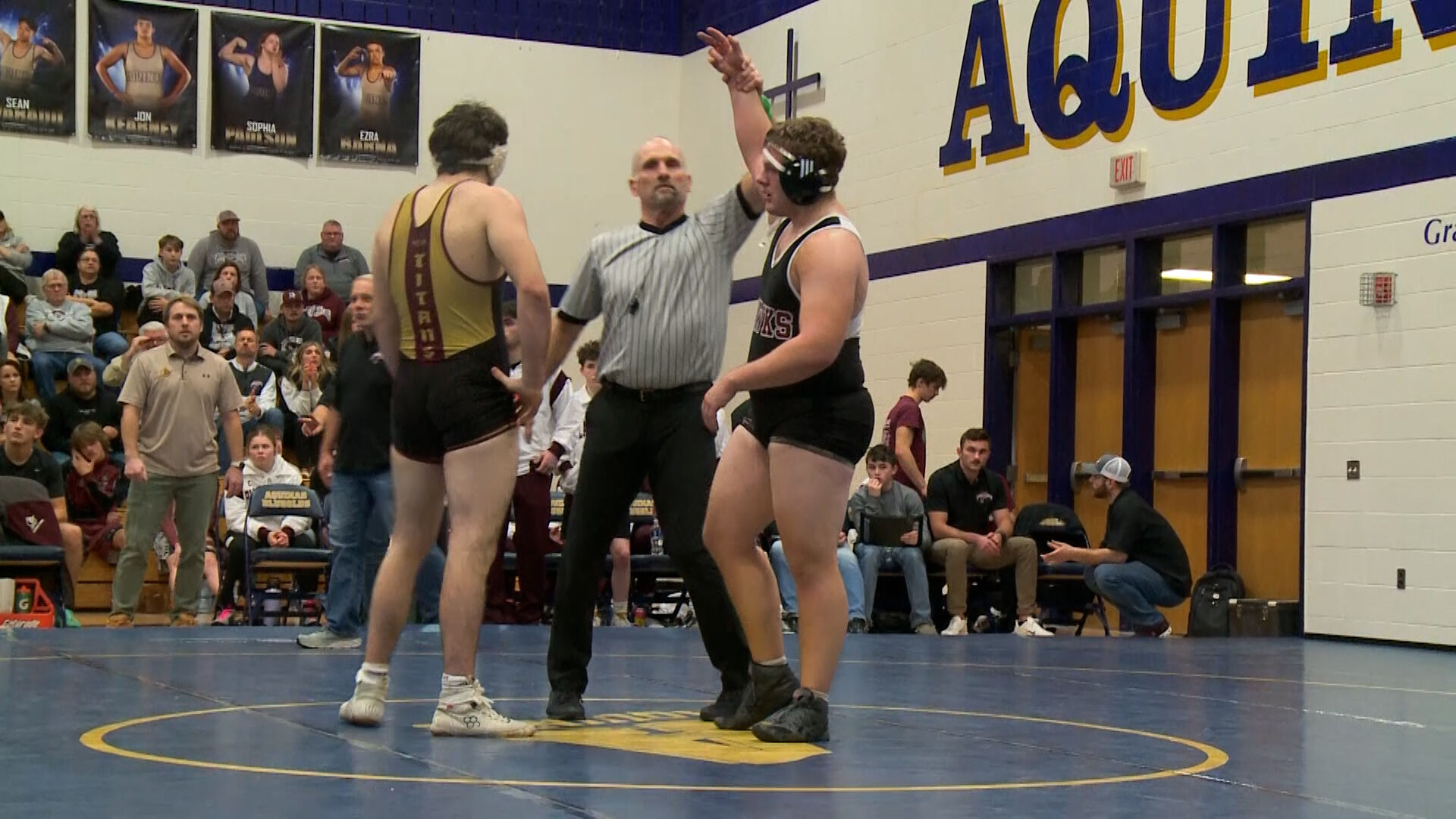 Top area wrestling teams face off during Aquinas Quad | High School ...