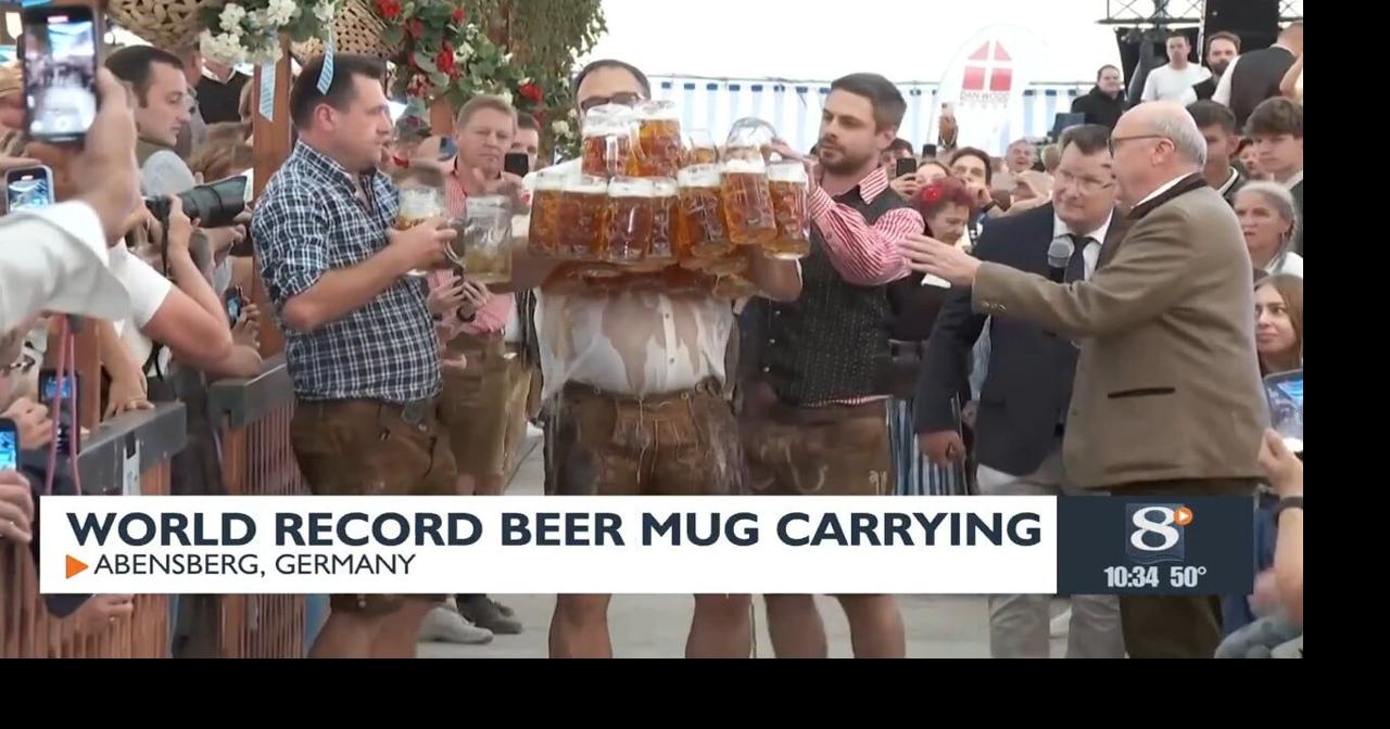 World record beer mug carrying | News | news8000.com