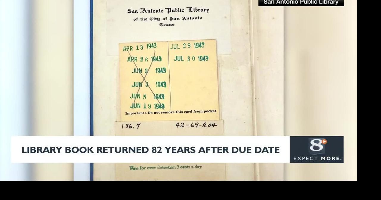 Library book returned 82 years after due date | News | news8000.com