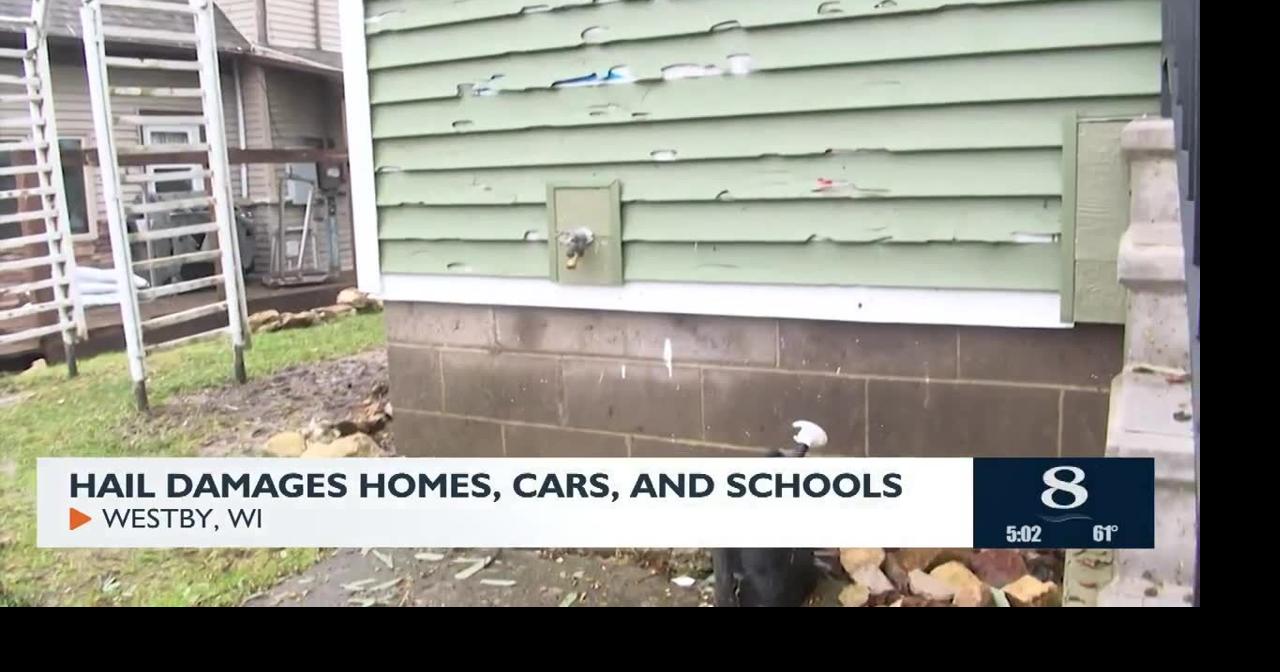 Hail Damages Homes, Cars and Schools | Westby, WI | News | news8000.com