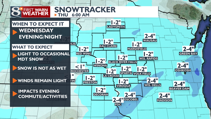 ALERT DAY ends tonight with another round of light snow for Wednesday's PM commute | Forecast ...