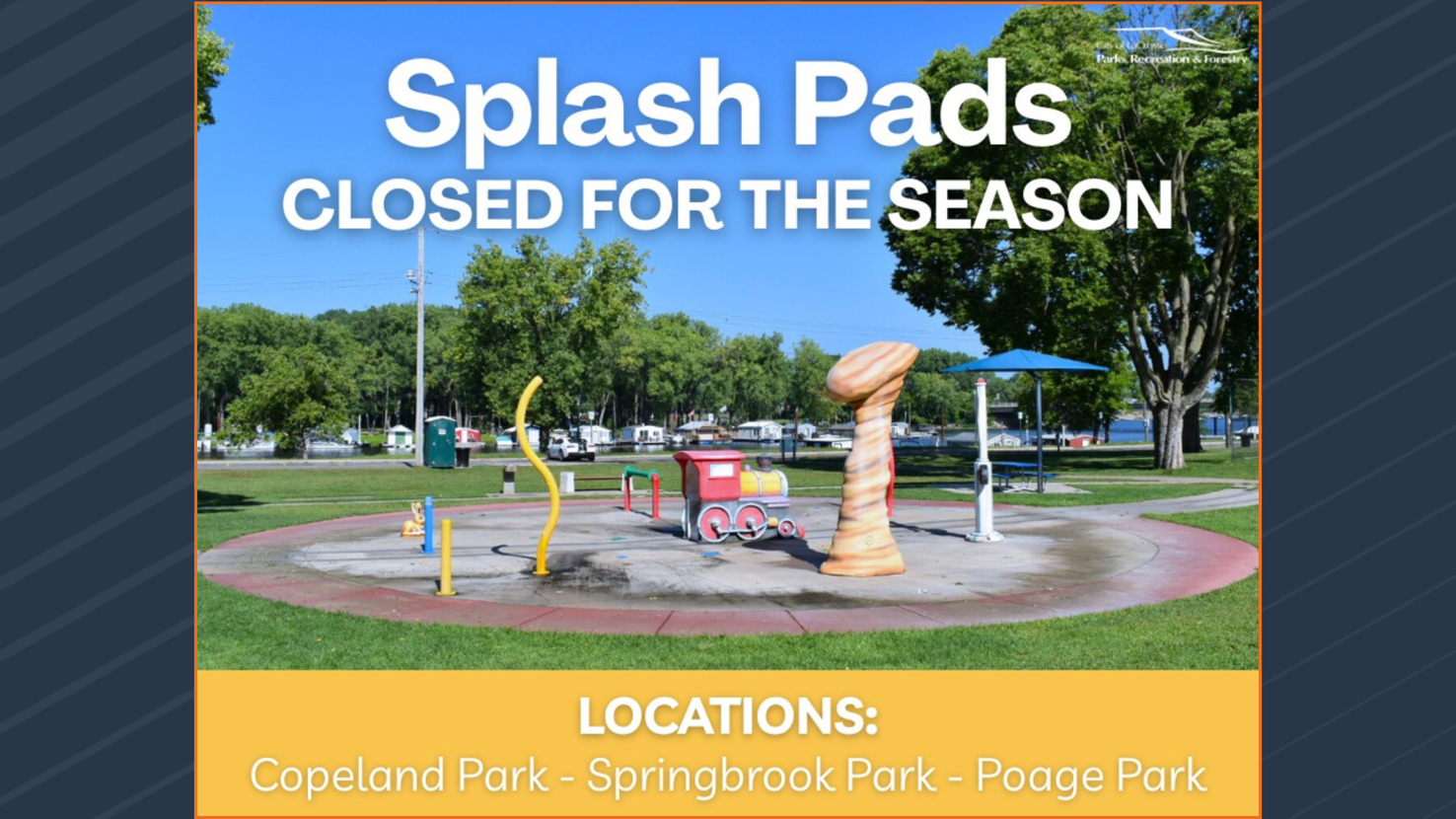 Splash pads in La Crosse closed for the season | La Crosse | news8000.com