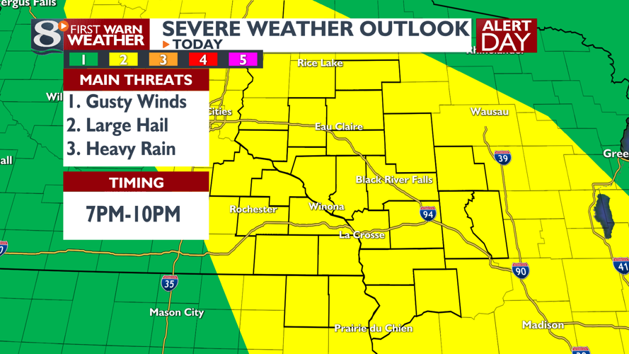 ALERT DAY: Wet Morning Conditions. Thunderstorms Possible this Evening ...