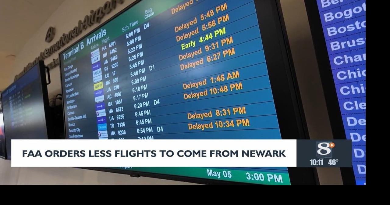 FAA orders less flights arriving & departing at Newark Liberty ...