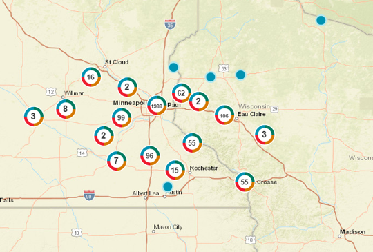 Severe storms cause power outages in Minnesota and Wisconsin | Local ...