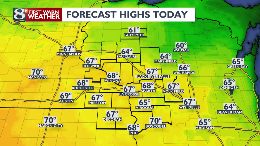 Mainly Cloudy but Warmer Today | | news8000.com
