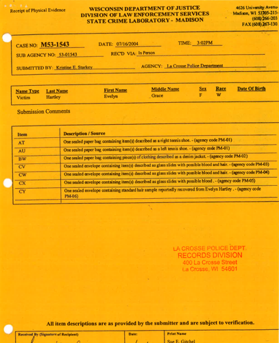 The evidence for Evelyn: A look through decades of police records ...