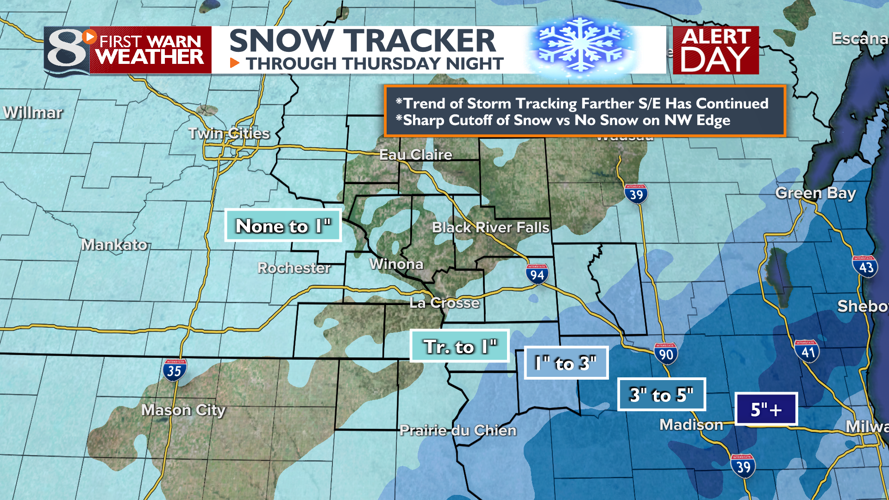 ALERT DAY Thursday Due to Snow For Parts of Area | Forecast | news8000.com