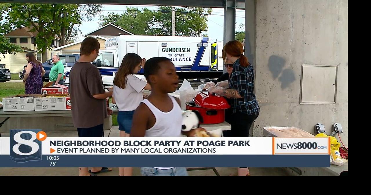 Families gather for neighborhood block party at Poage Park ...
