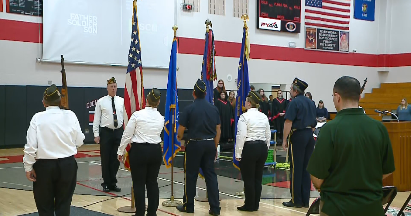 Cochrane-Fountain City High School honors Veterans with flag ceremony ...