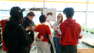 Logan Middle School students take a field trip to the GROW greenhouse ...
