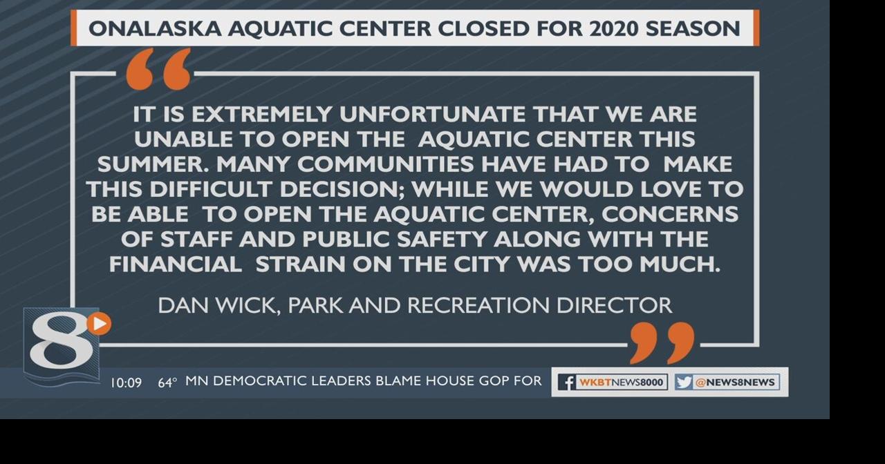 Onalaska Aquatic Center to remain closed for 2020 season | Coronavirus ...