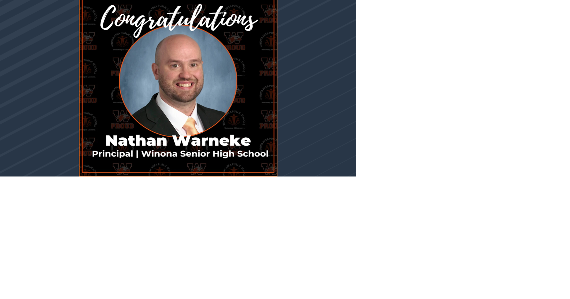Nathan Warneke Named Principal At Winona Senior High School Winona