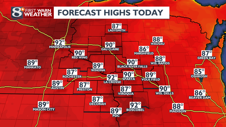 Lots of Sunshine but Still Hot Today | Forecast | news8000.com