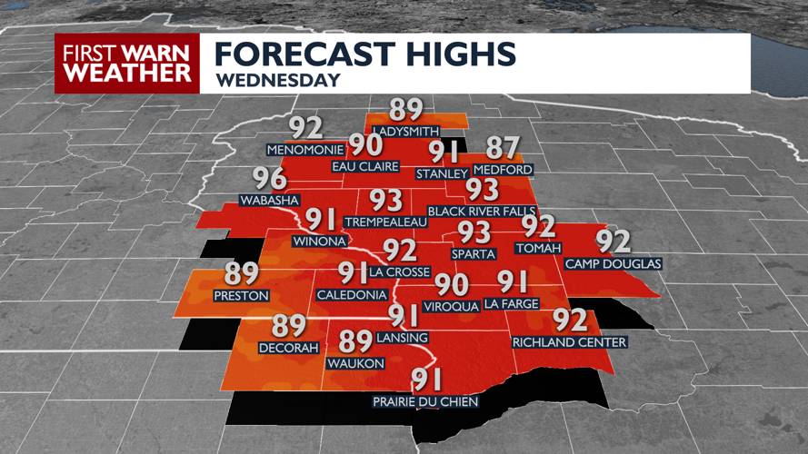 Hot and humid weather through Wednesday with severe storms likely ...