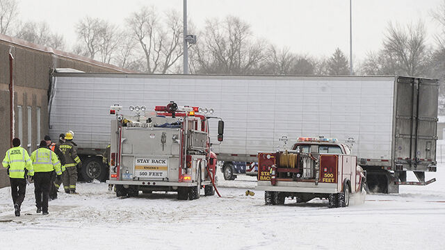Photos of semi crashing into school in Minnesota | News | news8000.com